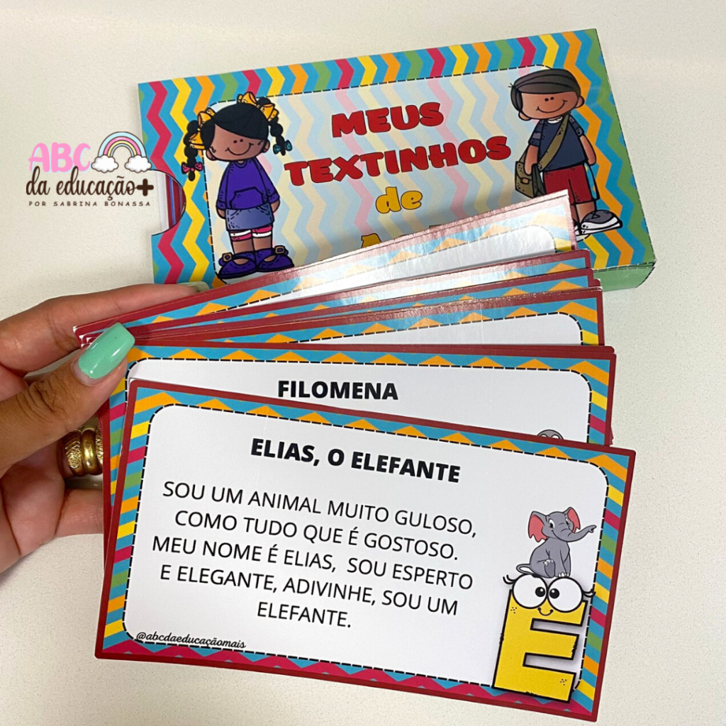 Fichas de leitura “textos de A a Z”- Letra cursiva e bastão – Loja ABC ...