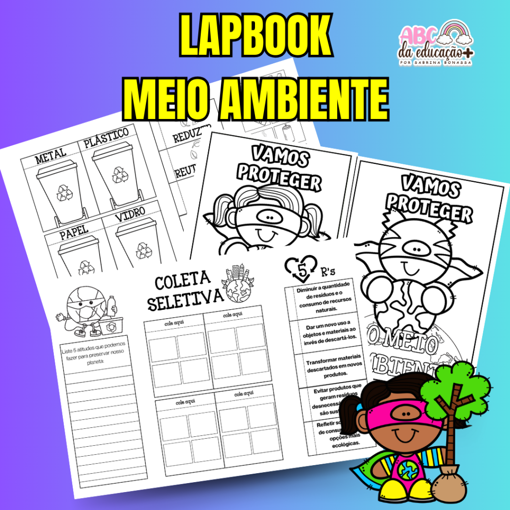 Lapbook Meio Ambiente – Colorido e para colorir – Loja ABC da Educação ...