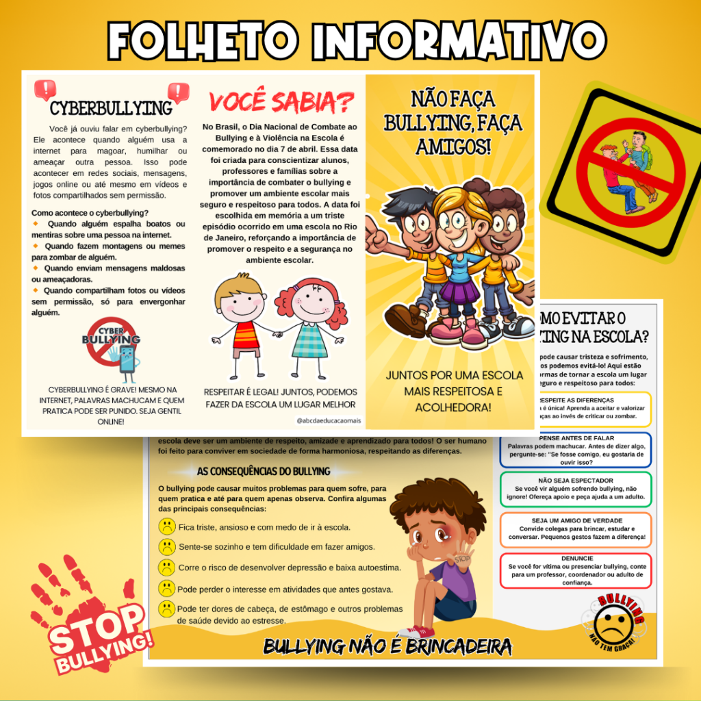 Folder Informativo – Diga Não ao Bullying – Loja ABC da Educação Mais ...